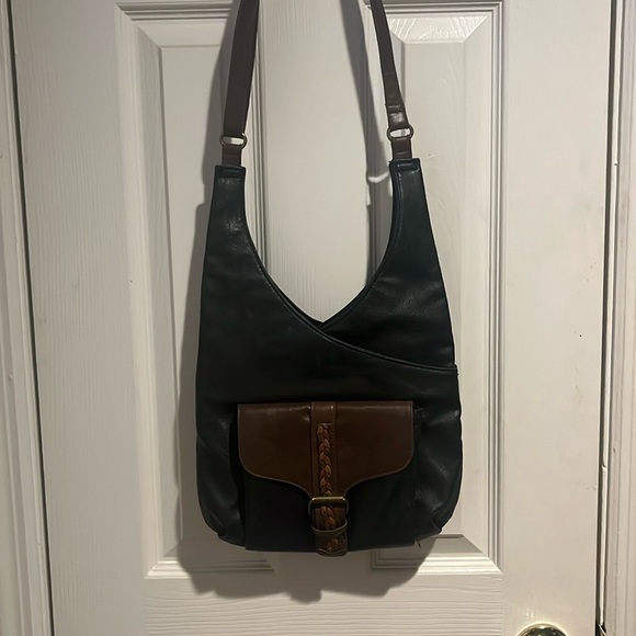 Gal | Bags | Vintage Gal Curve Strapblackbrown Hobocrossbody Handbag ...